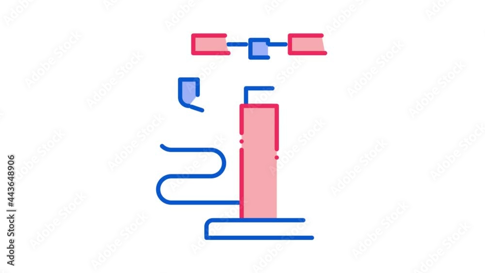 Pump for Bike Icon Animation. color Pump for Bike animated icon on ...