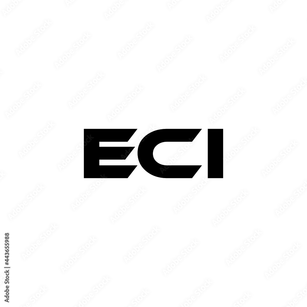 Vettoriale Stock ECI letter logo design with white background in ...