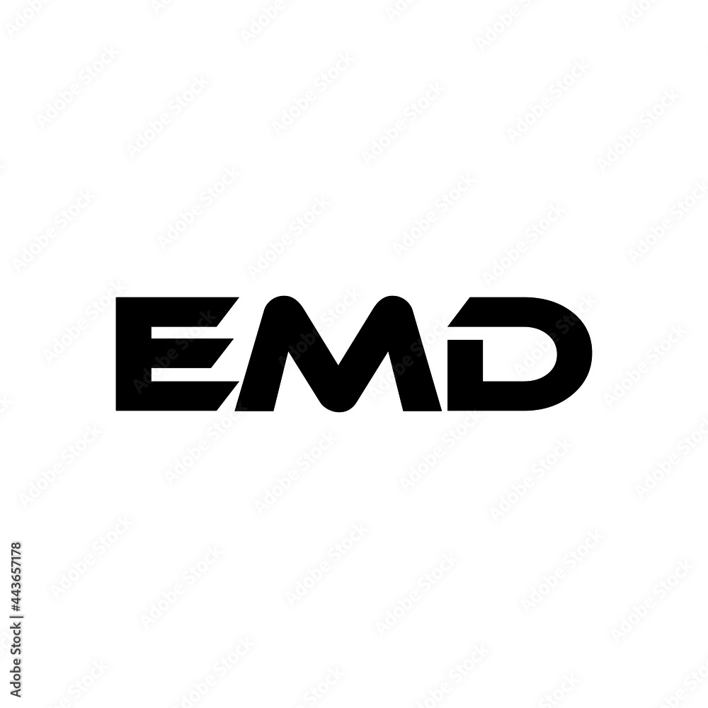 EMD letter logo design with white background in illustrator, vector ...