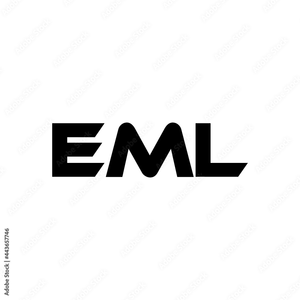 EML letter logo design with white background in illustrator, vector ...