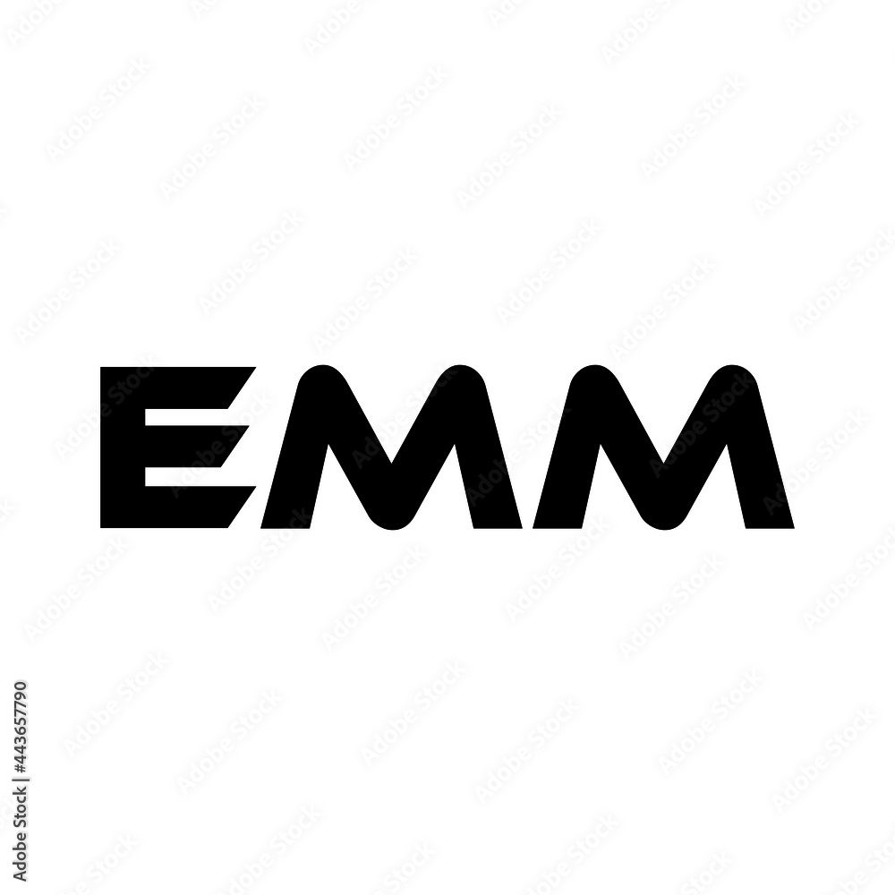 EMM letter logo design with white background in illustrator, vector ...