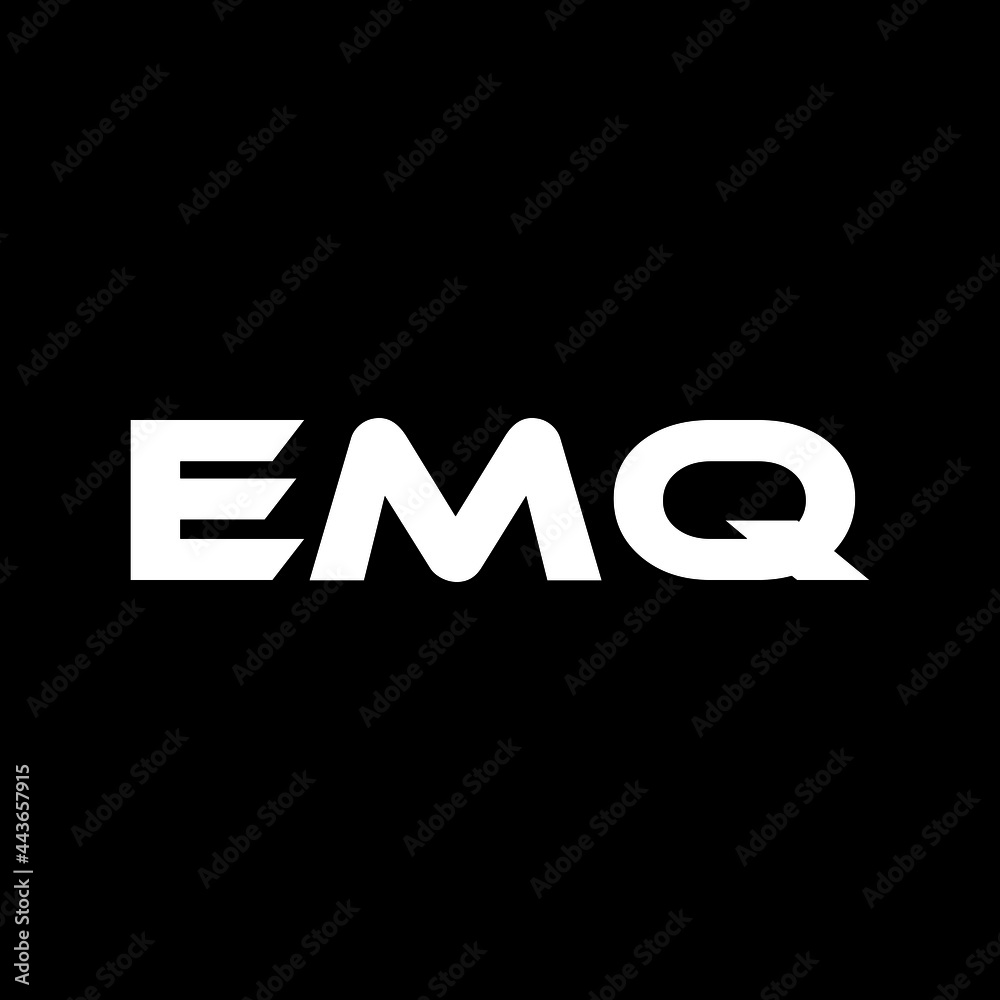 EMQ letter logo design with black background in illustrator, vector ...