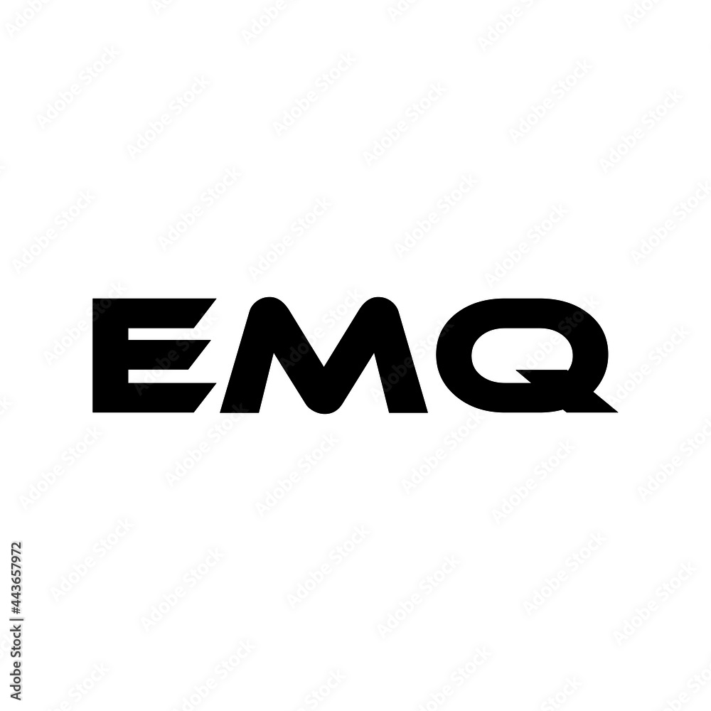 EMQ letter logo design with white background in illustrator, vector ...