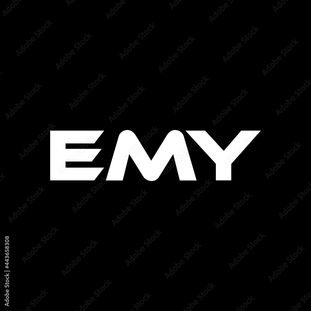 EMY letter logo design with black background in illustrator, vector ...