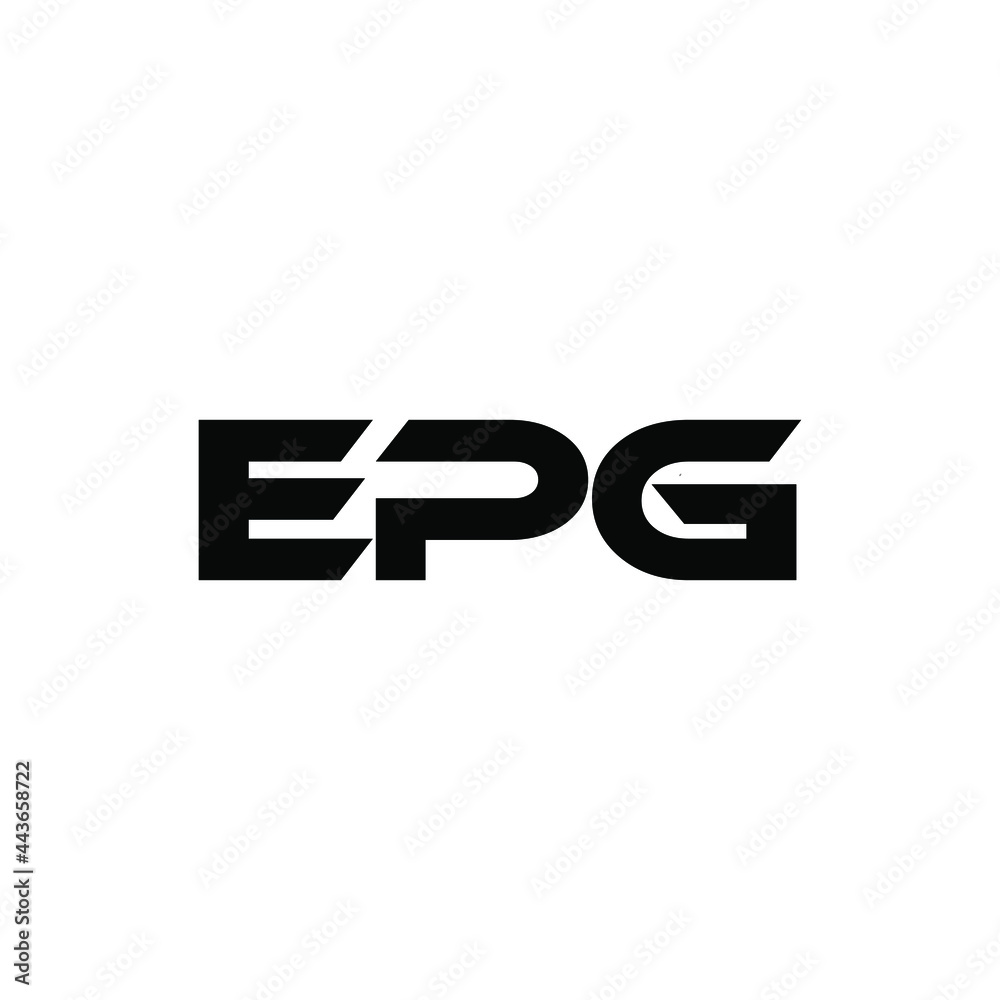 EPG letter logo design with white background in illustrator, vector ...