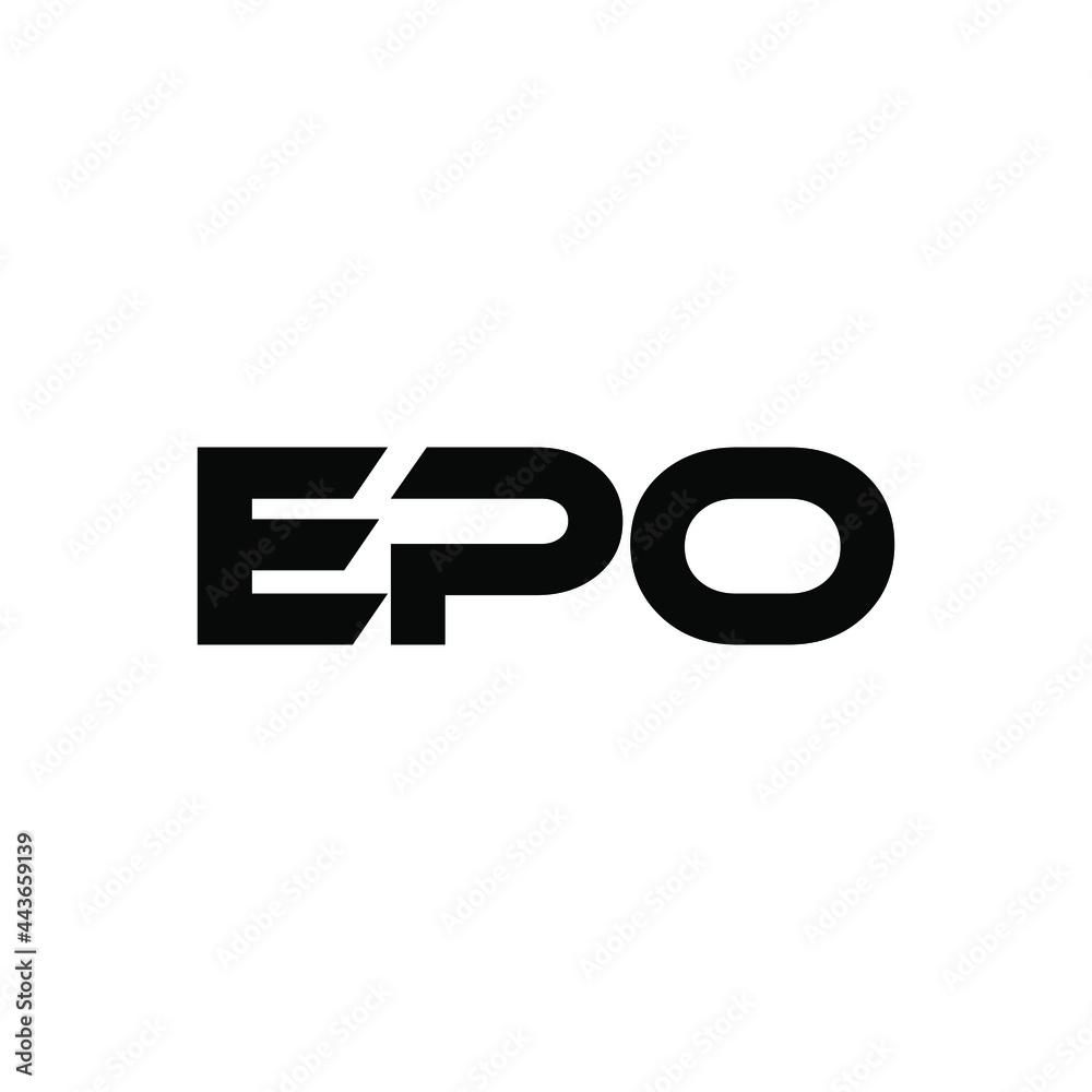 EPO letter logo design with white background in illustrator, vector logo modern alphabet font ...