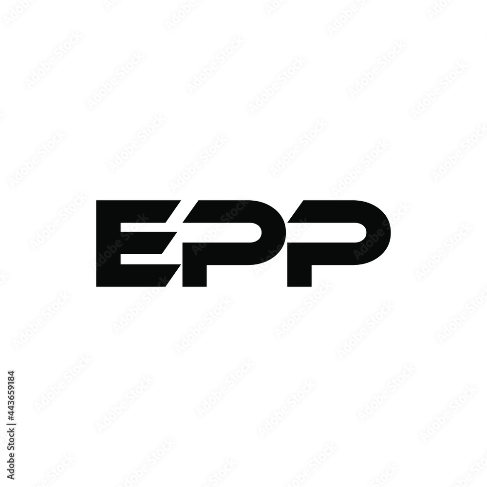 EPP letter logo design with white background in illustrator, vector ...