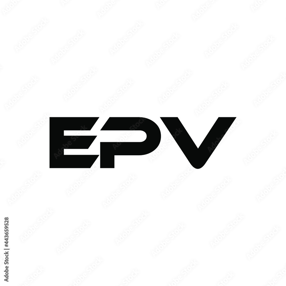 EPV letter logo design with white background in illustrator, vector ...