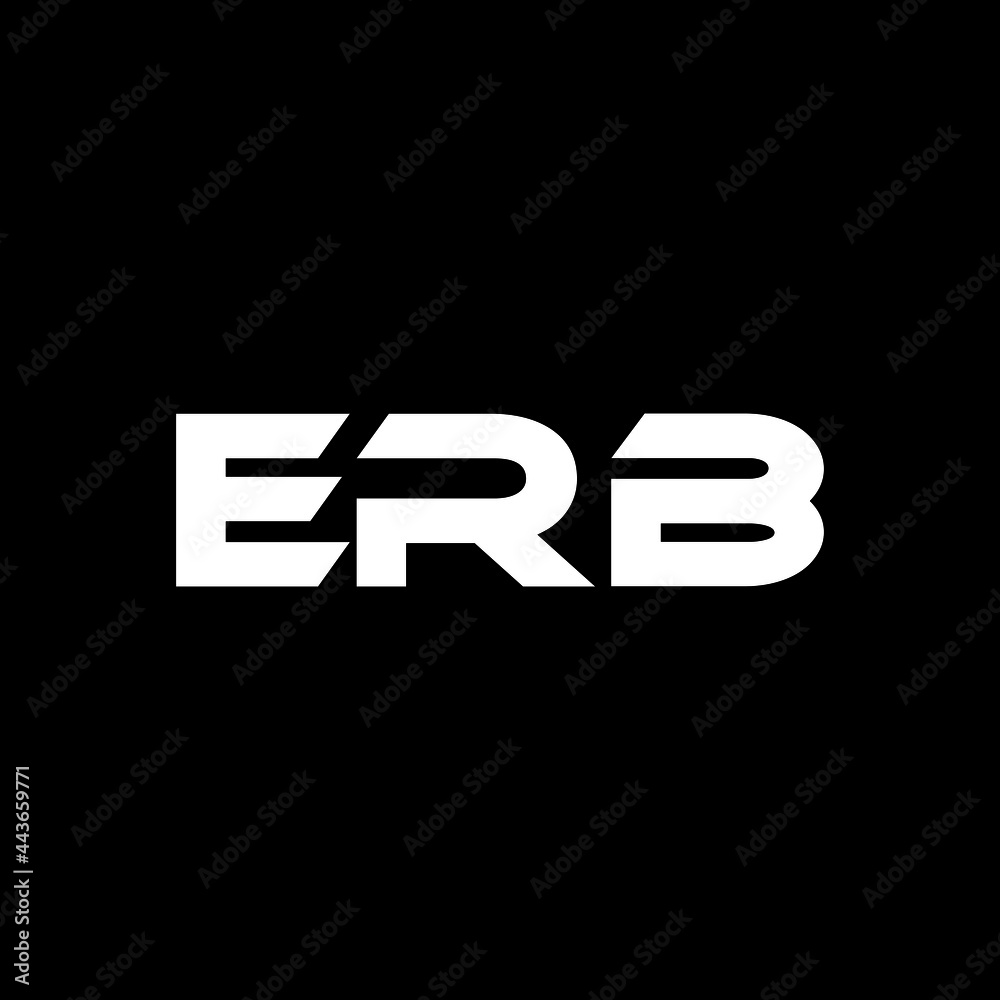 ERB letter logo design with black background in illustrator, vector ...
