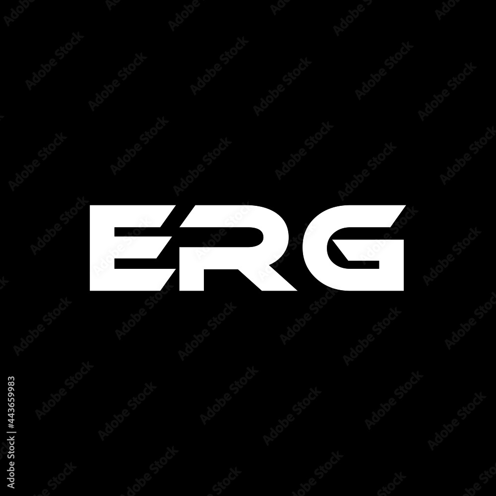 ERG letter logo design with black background in illustrator, vector ...