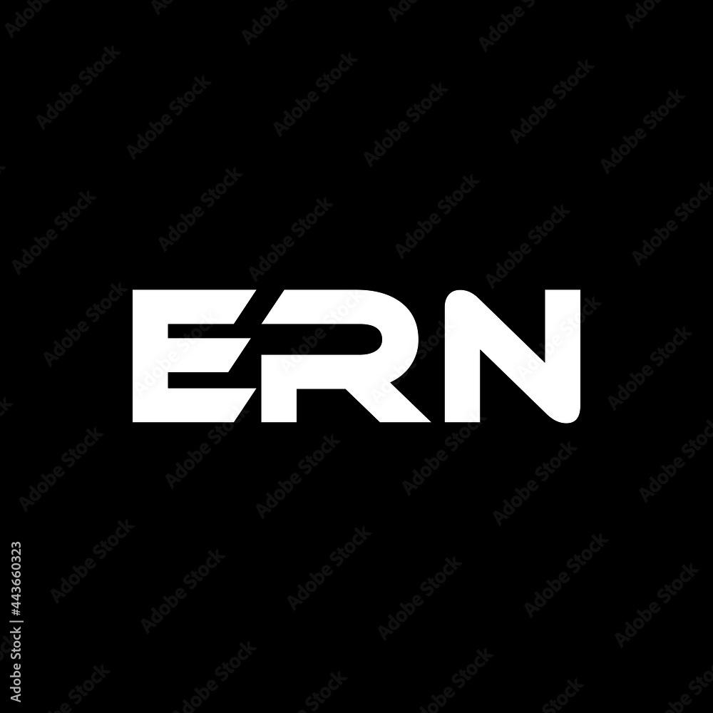 ERN letter logo design with black background in illustrator, vector ...