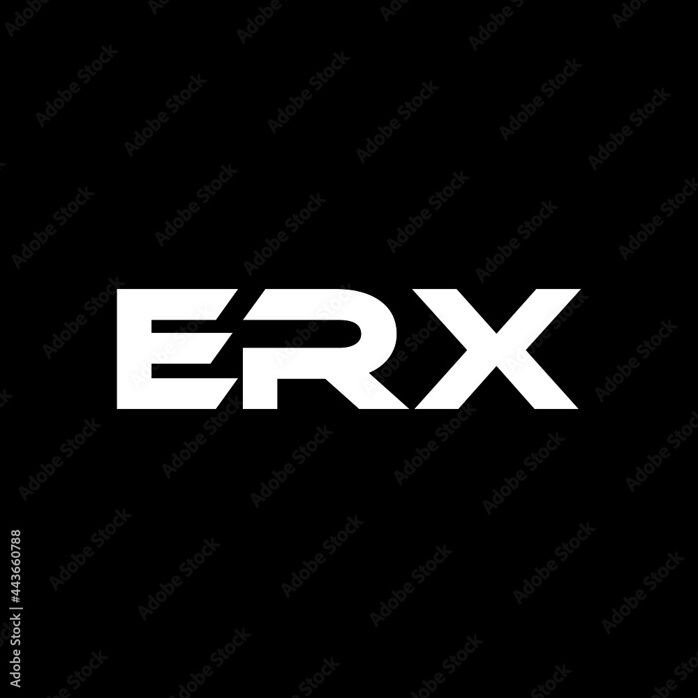 ERX letter logo design with black background in illustrator, vector ...