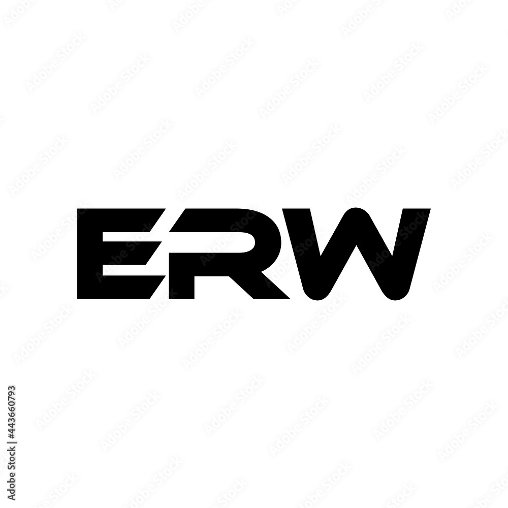 ERW letter logo design with white background in illustrator, vector ...
