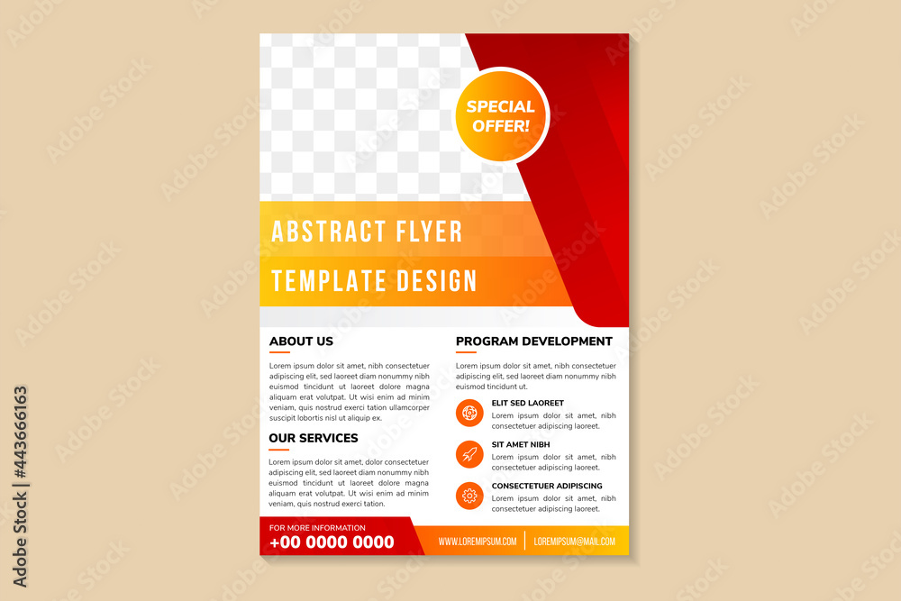 vertical layout of flyer design template for multipurpose product ...