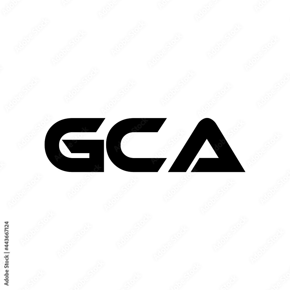 GCA letter logo design with white background in illustrator, vector ...