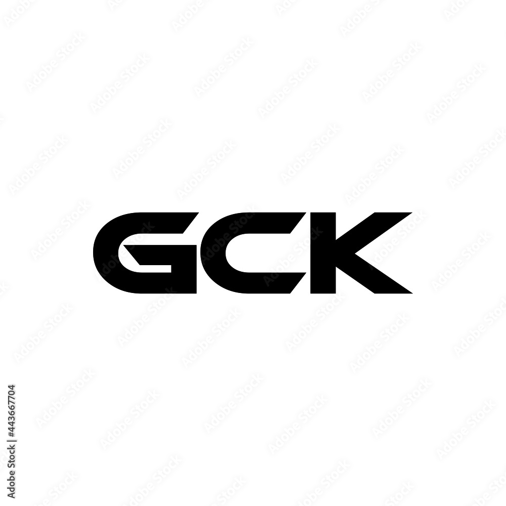 GCK letter logo design with white background in illustrator, vector ...