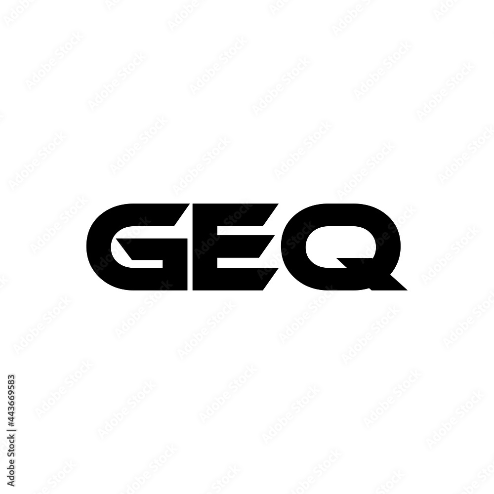 GEQ letter logo design with white background in illustrator, vector ...