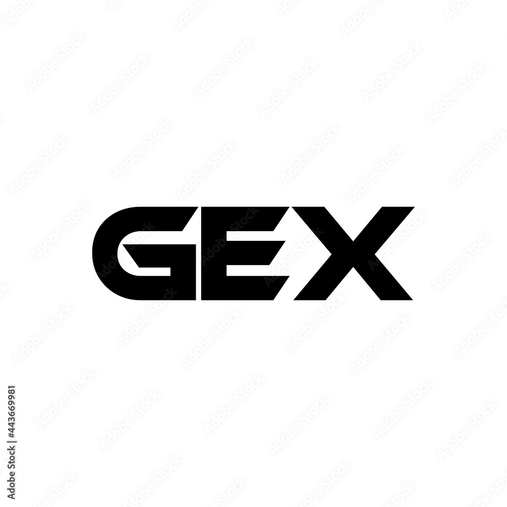 Vecteur Stock GEX letter logo design with white background in ...