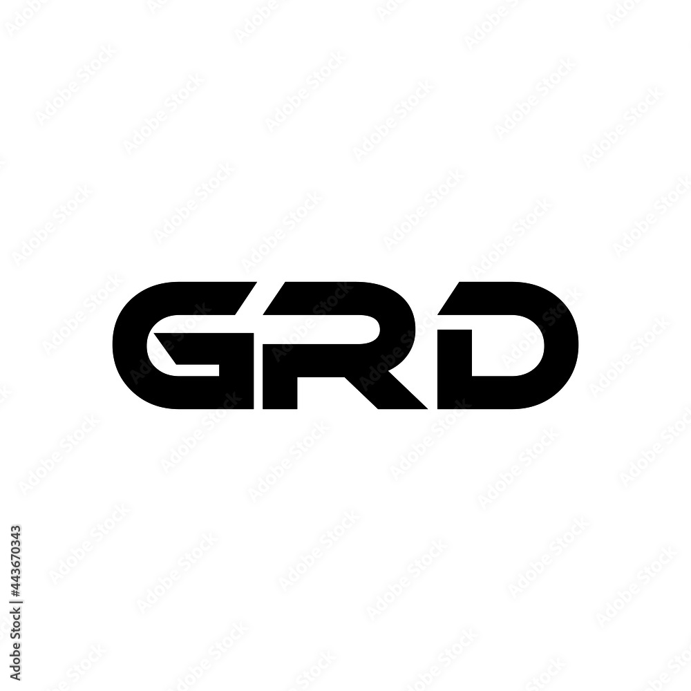 GRD letter logo design with white background in illustrator, vector ...