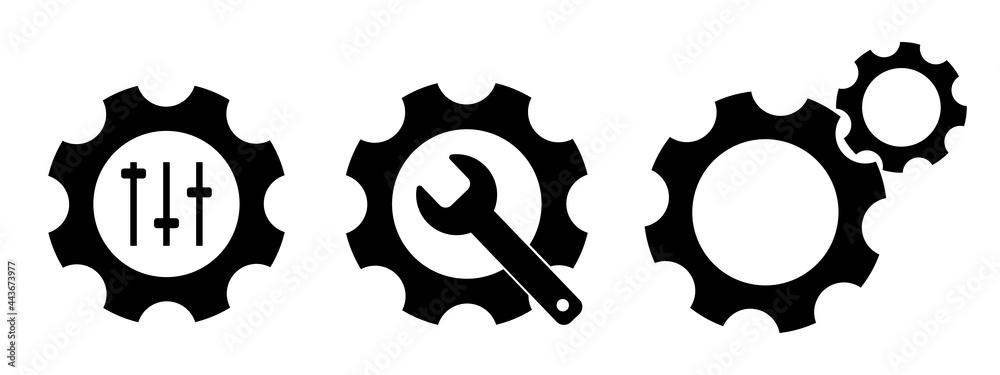 Set of customisation vector simple icon.Setup and Settings icon ...