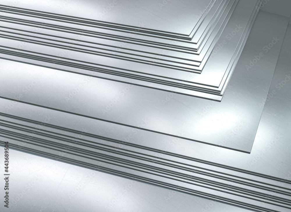 stacked metal sheets. Stock Illustration | Adobe Stock