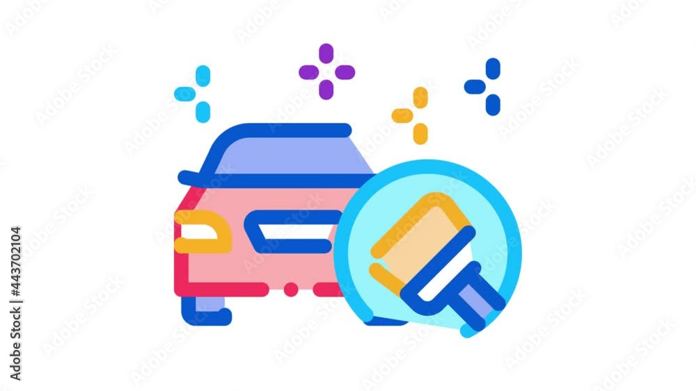 perfect cleaning machine Icon Animation. color perfect cleaning machine ...