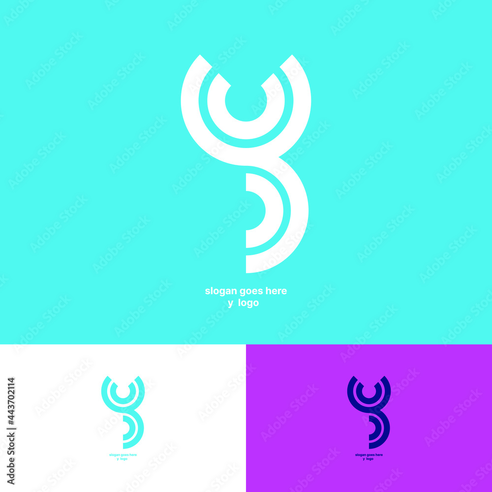 Minimal unique type Y letter logo, Y font logo, Y icon, Y symbol. Stock ...