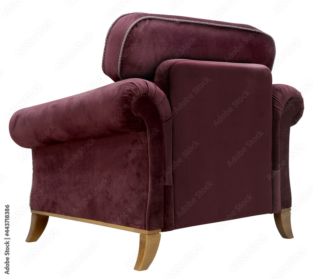 Armchair isolated on white background. Back view. Including clipping ...