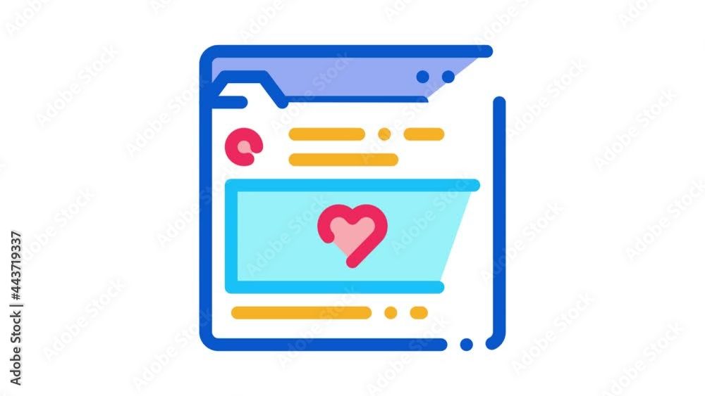 favorite info folder Icon Animation. color favorite info folder ...