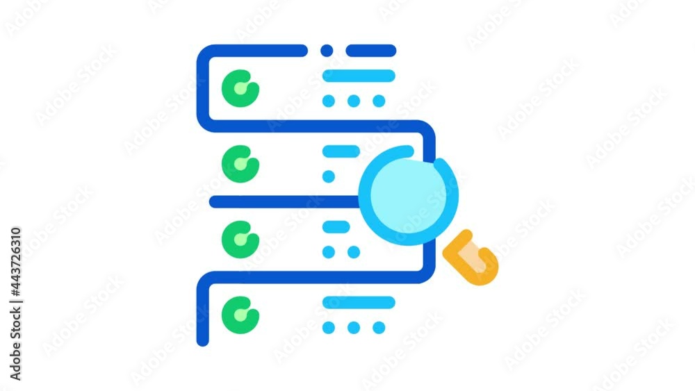 particle research algorithm Icon Animation. color particle research ...