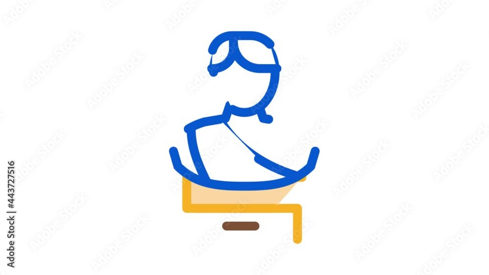bust of greek emperor Icon Animation. color bust of greek emperor ...