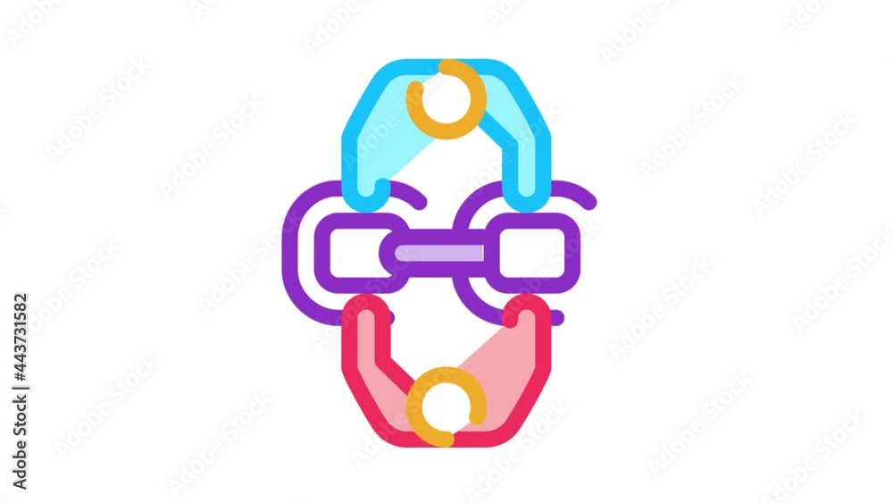 human connection Icon Animation. color human connection animated icon ...