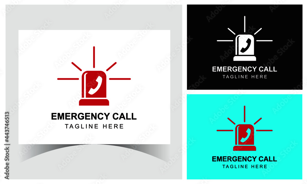 Emergency Call Logo Design Template. emergency call, emergency light ...