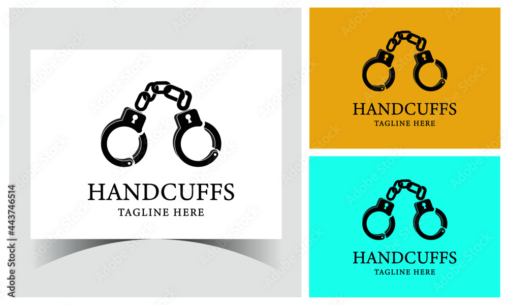 Handcuffs Logo Design Template. Police handcuffs icon. Handcuffs ...
