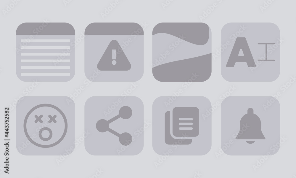 Gráficos variados con tonalidades grises. Iconos editables. Iconos ...