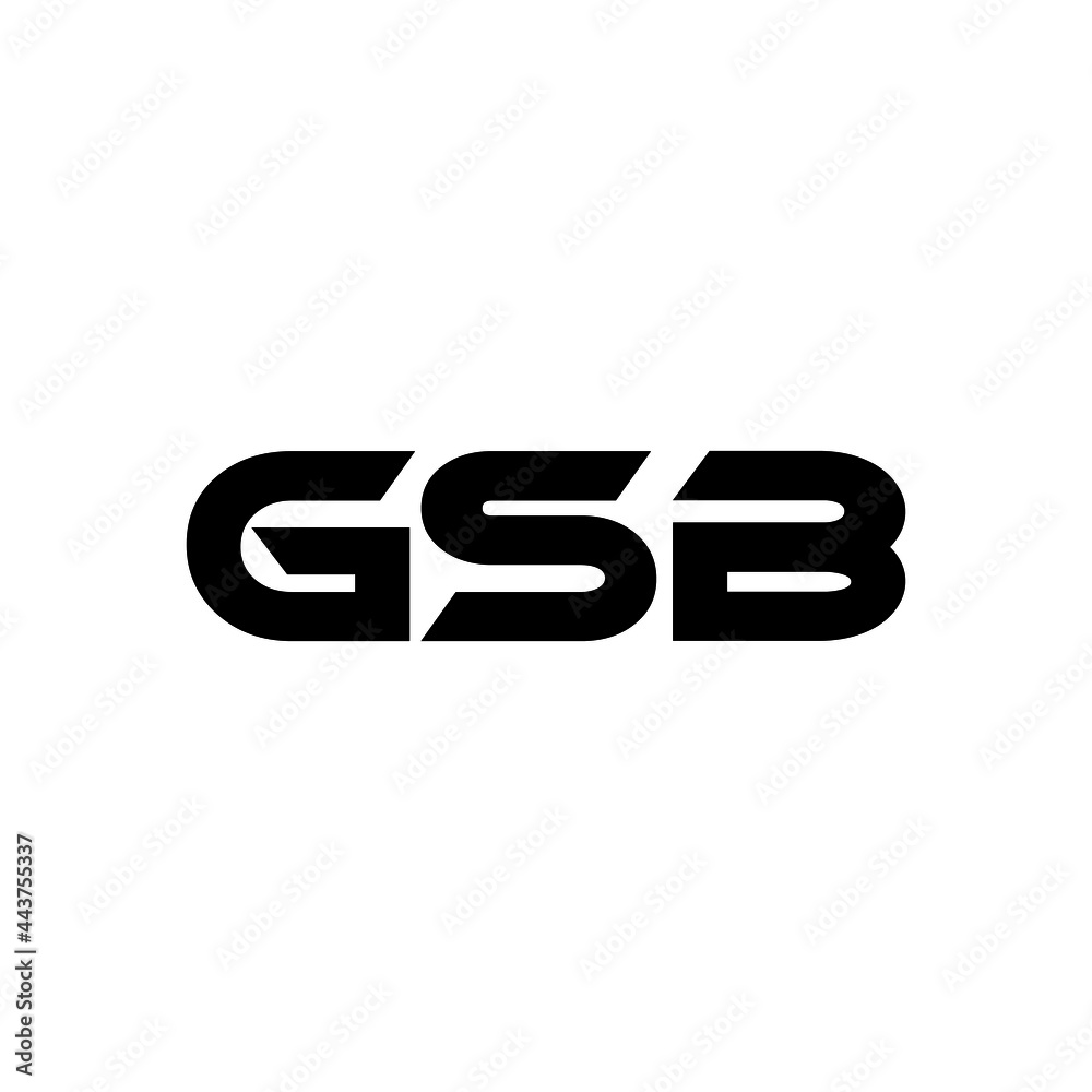 GSB letter logo design with white background in illustrator, vector ...