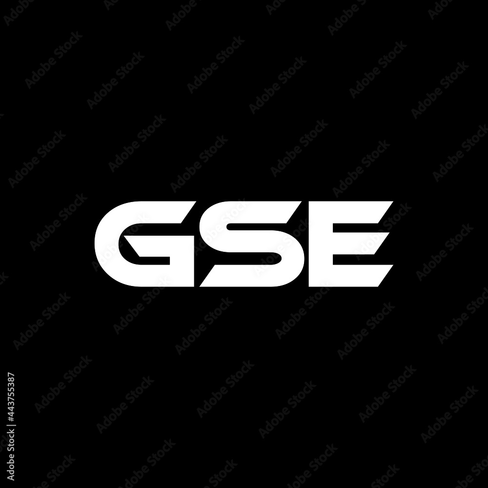 GSE letter logo design with white background in illustrator, vector ...