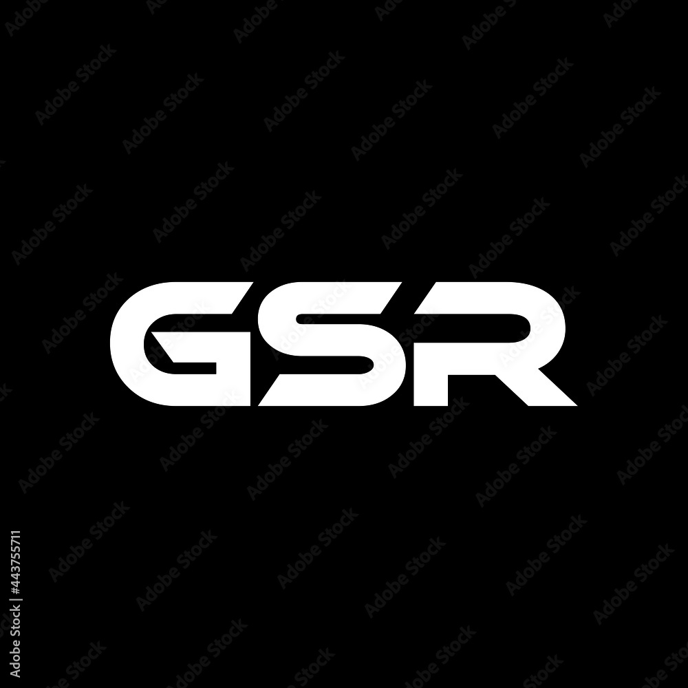 Vecteur Stock GSR letter logo design with white background in ...