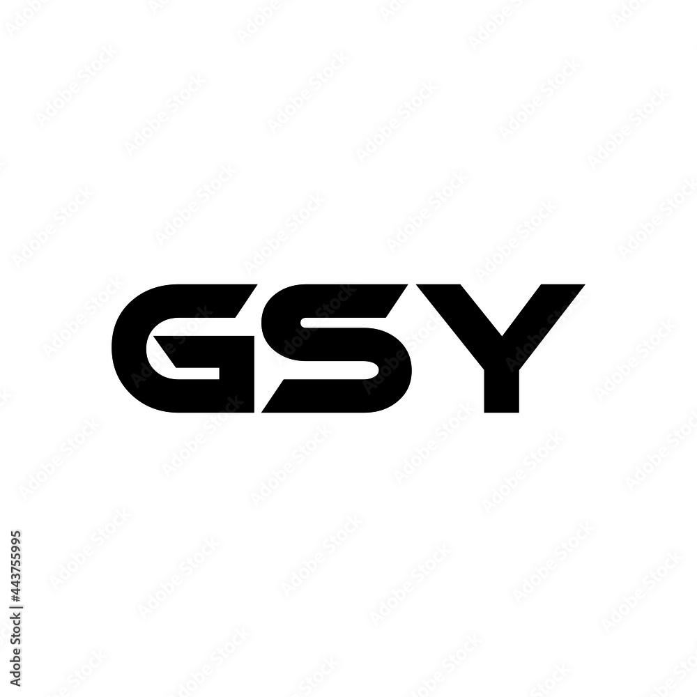 GSY letter logo design with white background in illustrator, vector ...