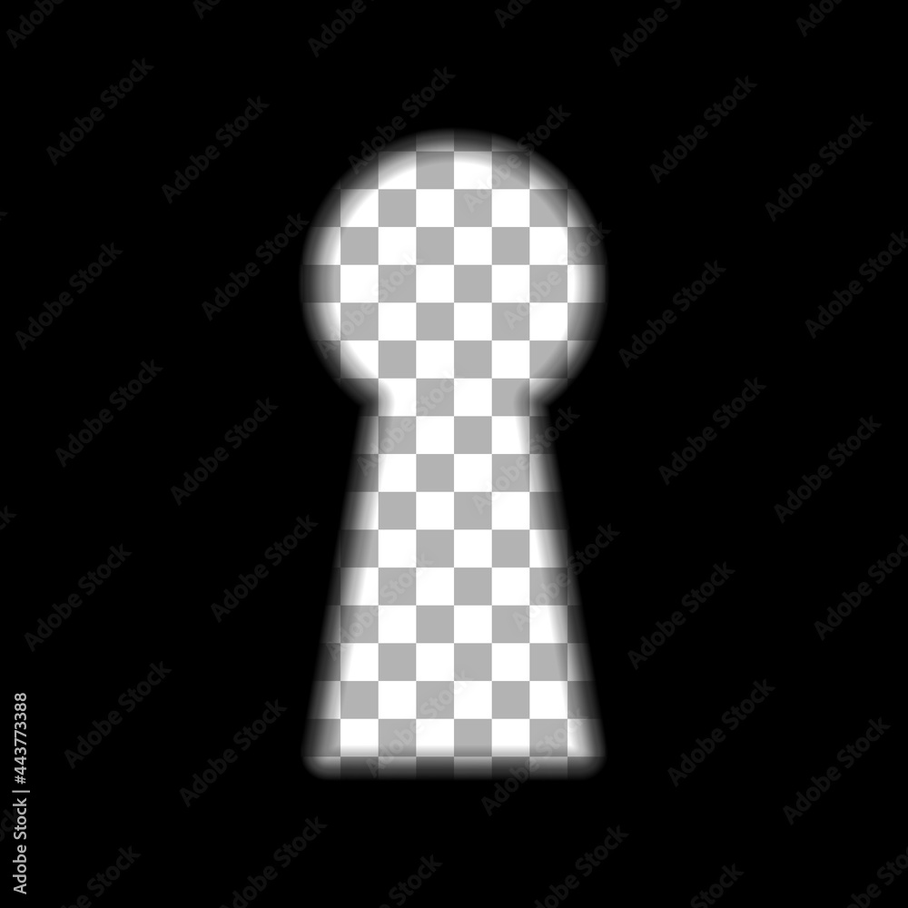 Vecteur Stock Keyhole on a transparent background. Concept of idea ...
