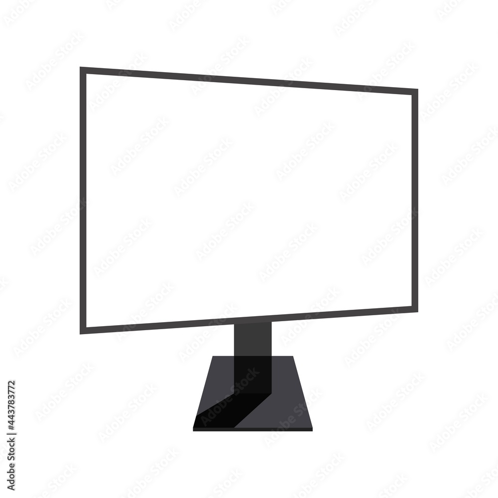 Realistic computer monitor isolated on transparent background. Vector ...