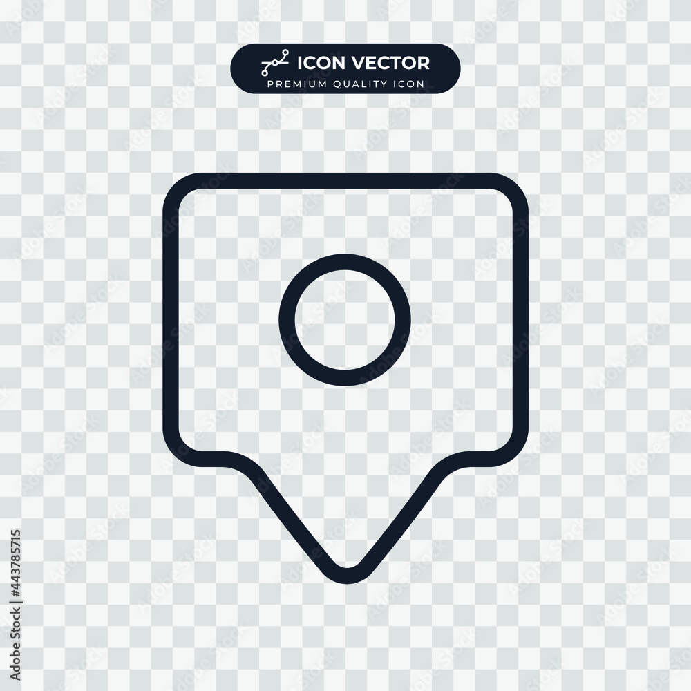 pin location icon symbol template for graphic and web design collection ...