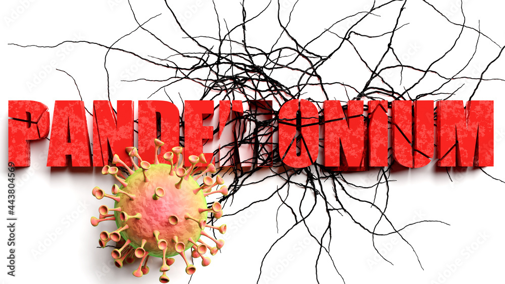 Degradation and pandemonium during covid pandemic, pictured as ...