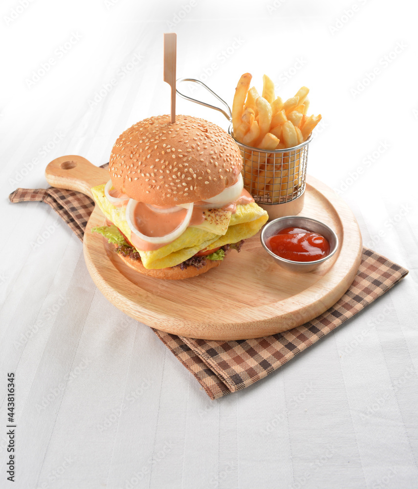 Malaysia ramly grilled chicken wrapped with egg omelette burger serve ...