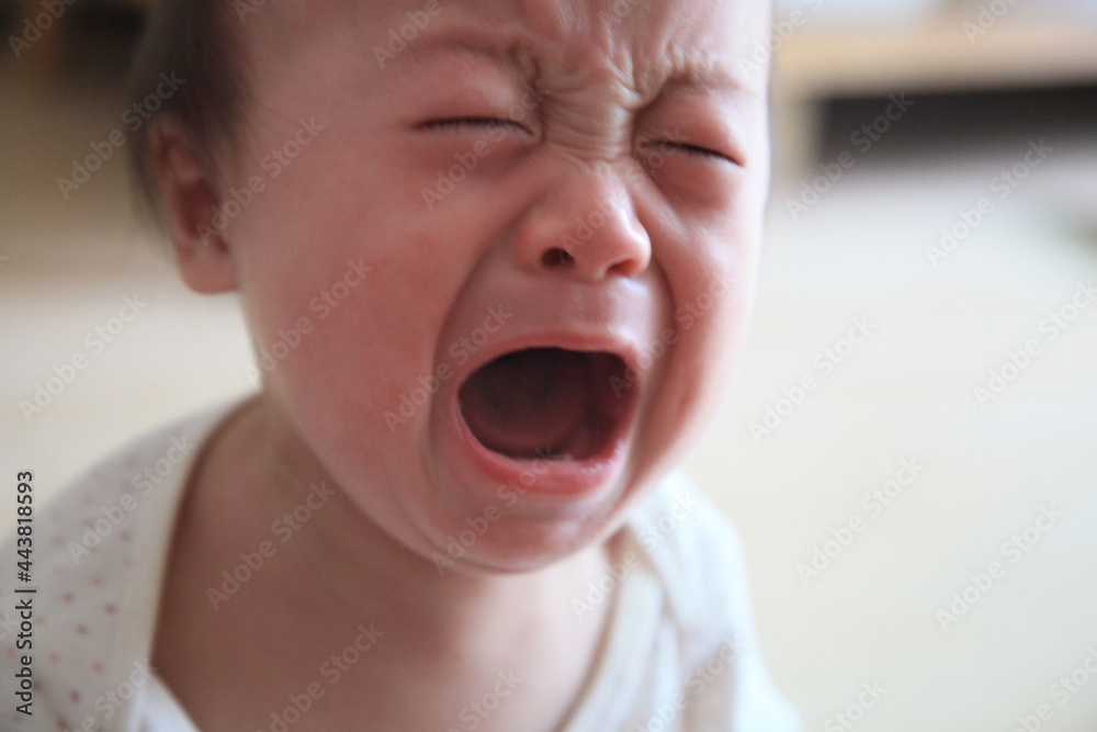 Cute Boy Crying At Home Stock Photo | Adobe Stock