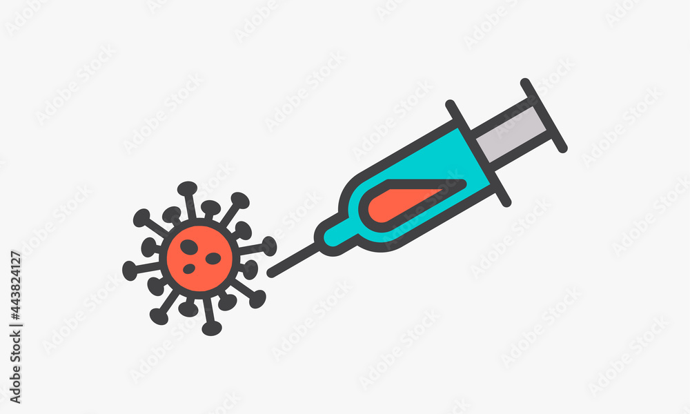 vaccine coronavirus design vector illustration. Stock Vector | Adobe Stock