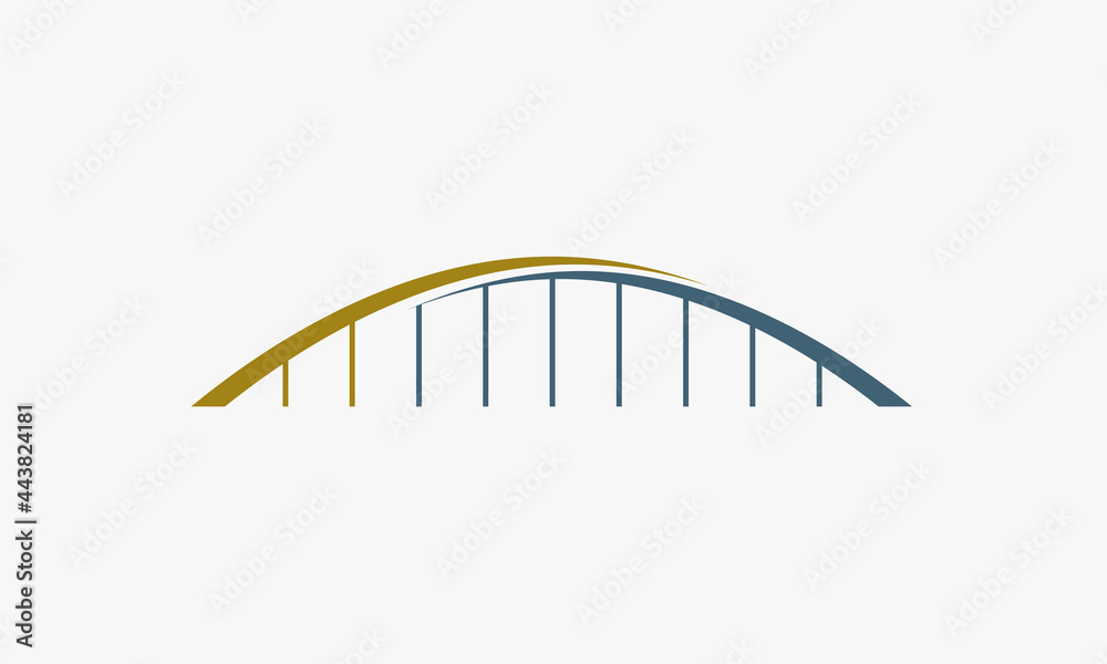 bridge curve swoosh vector illustration. Stock Vector | Adobe Stock