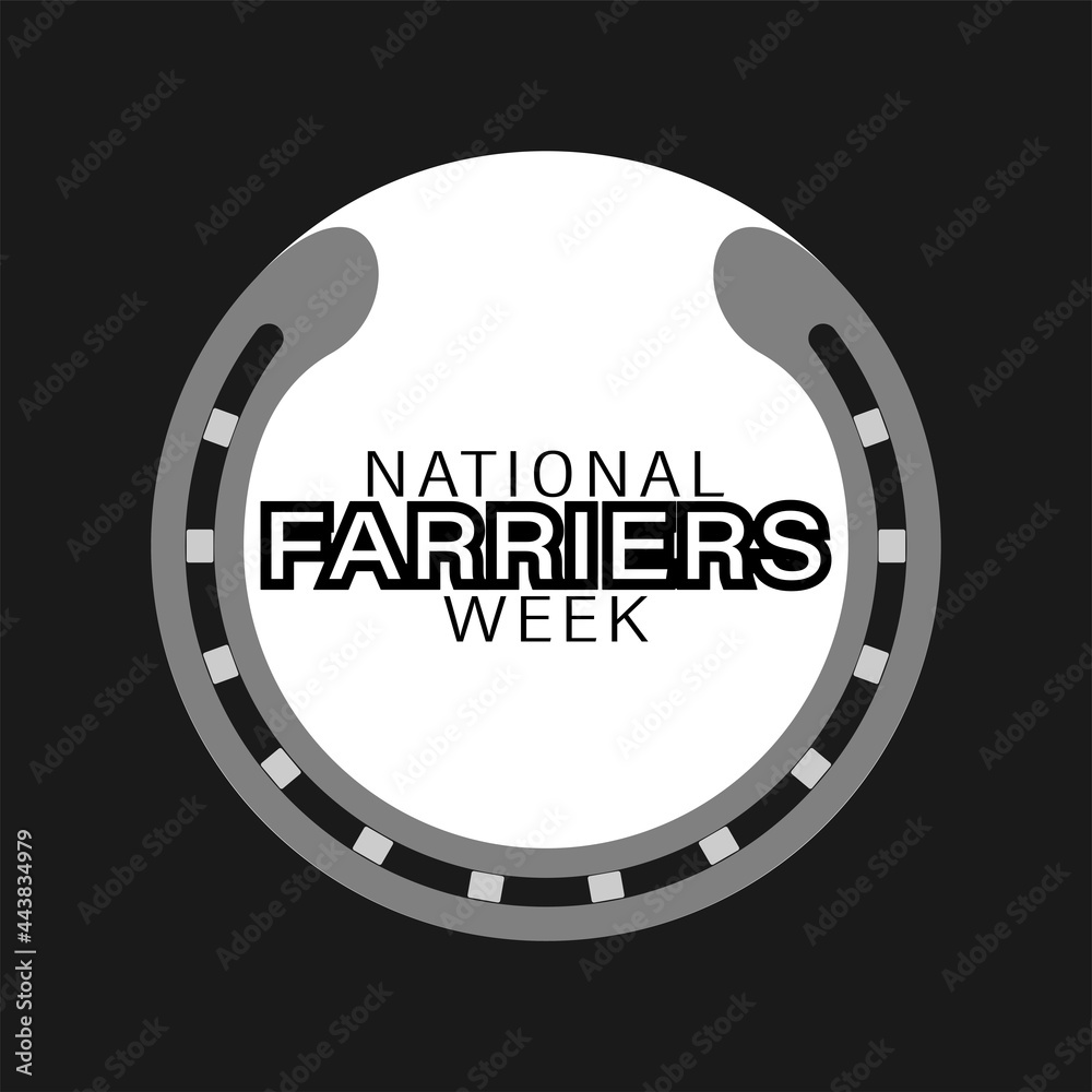 Vector Illustration of National Farriers Week. Minimal Design template ...