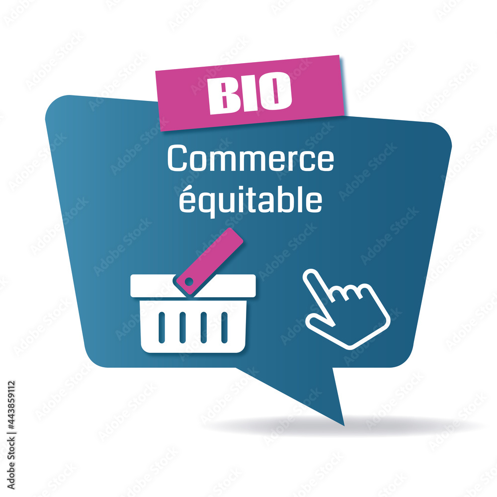 Logo commerce équitable. Stock Vector | Adobe Stock