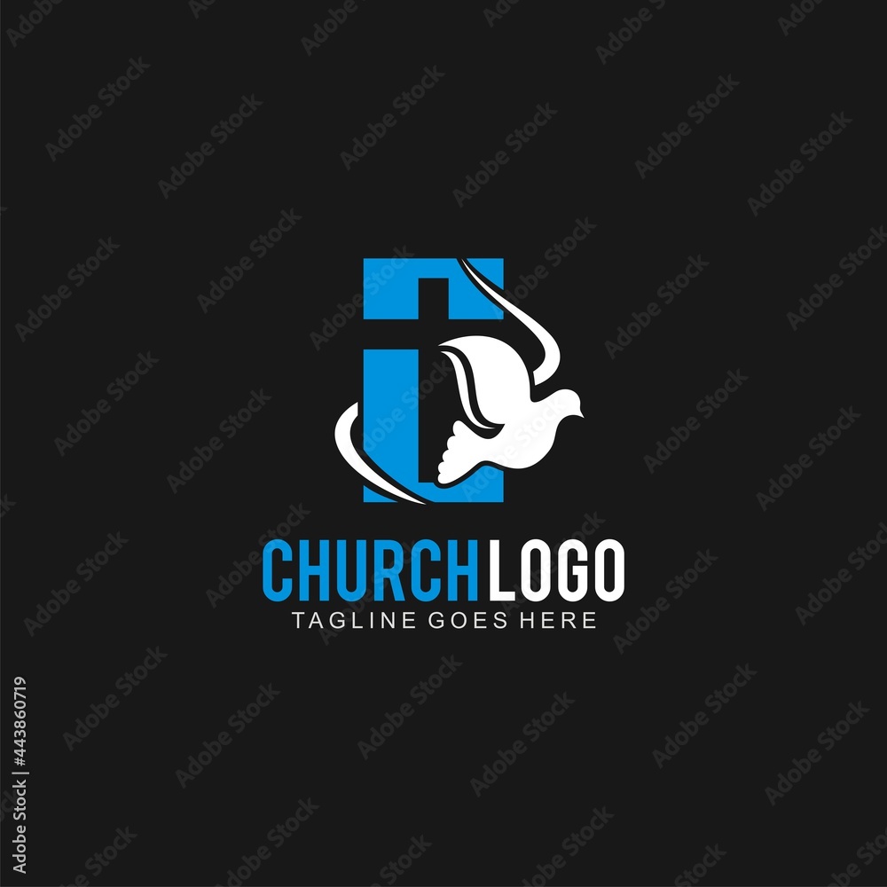 Cross logo for church design template or icon cross for christian ...